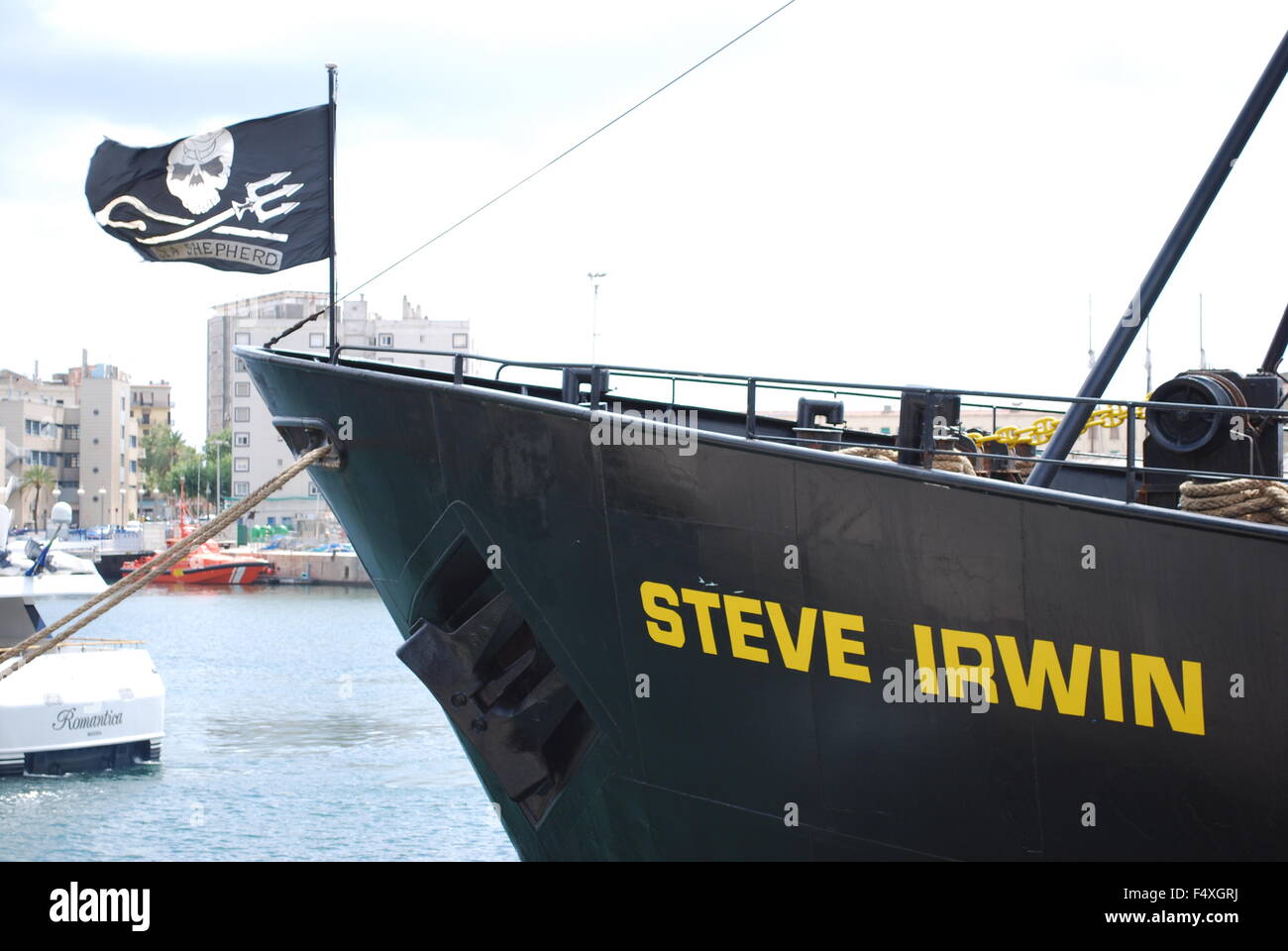 The Steve Irwin Sea Shepherd Anti-Whaling Ship in Barcelona, Spain ...