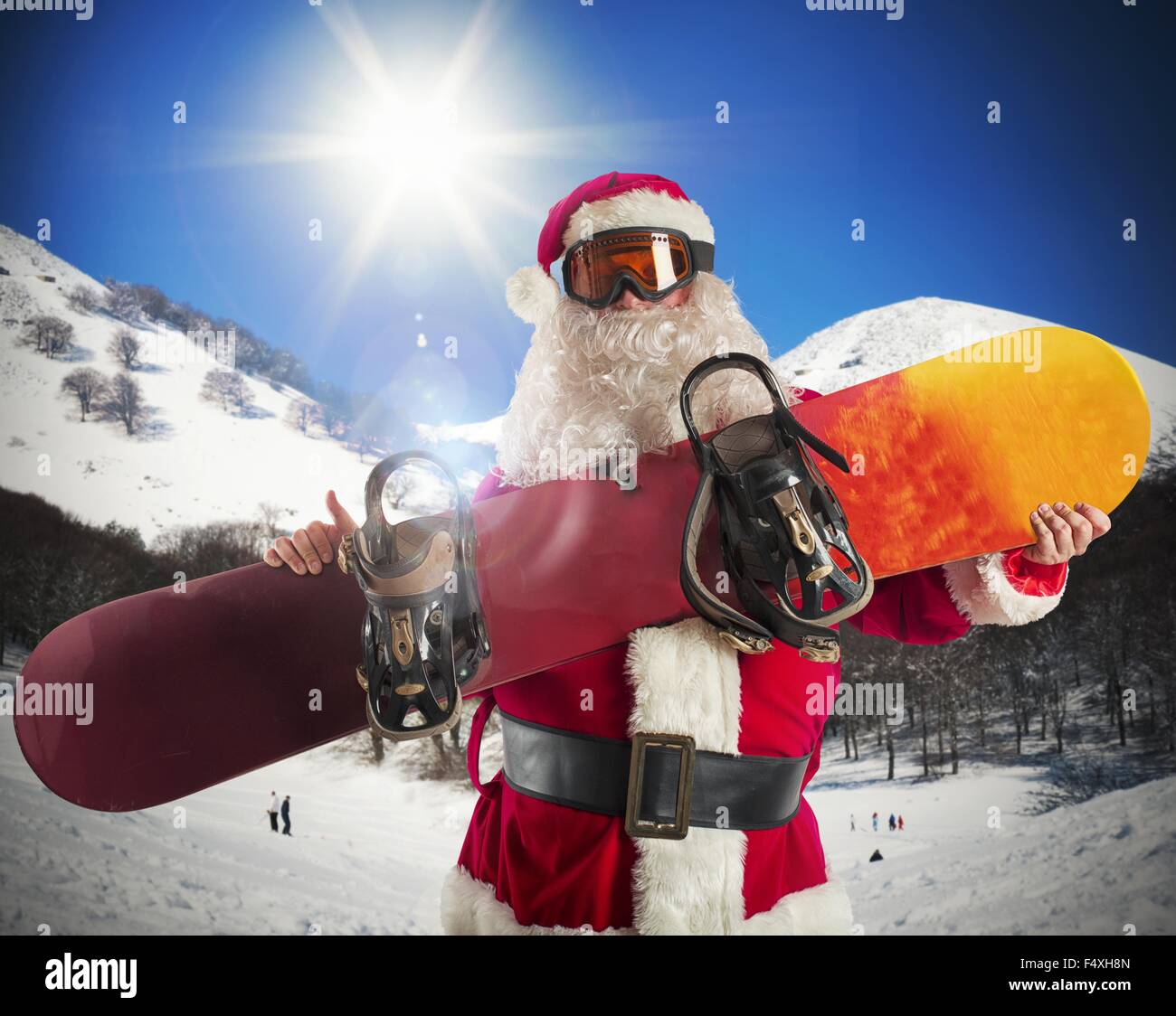 Santa claus snowboard hi-res stock photography and images - Alamy