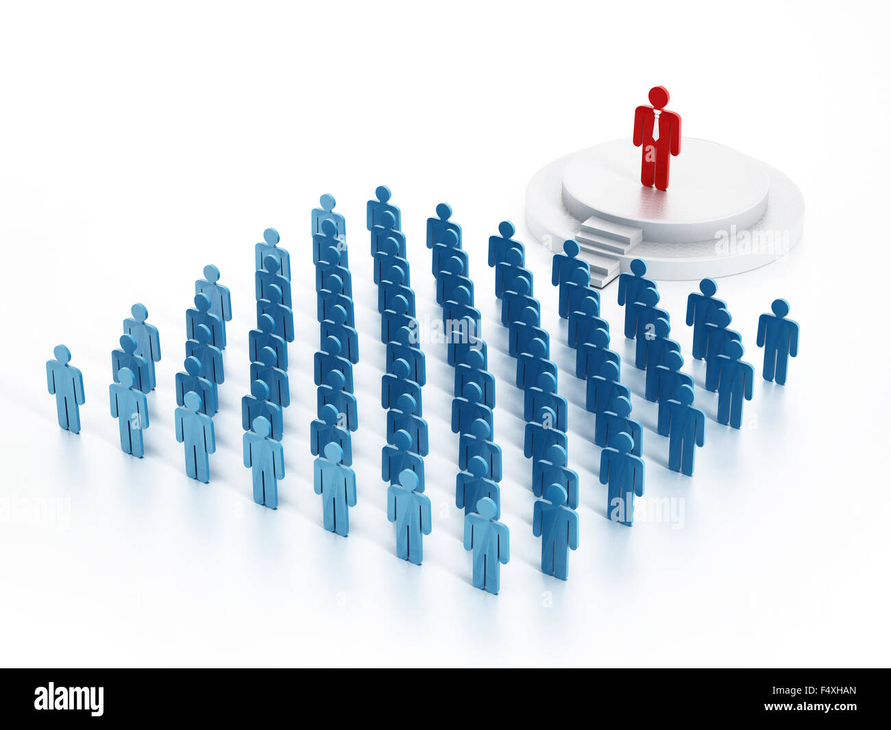 Audience listening to speaking man isolated on white background Stock ...