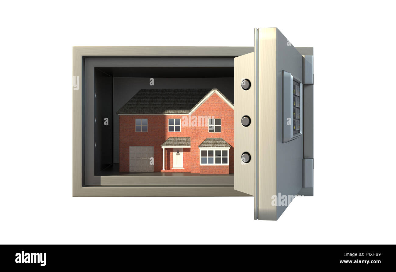 Concept of security in housing. Your house is a safe investment Stock ...
