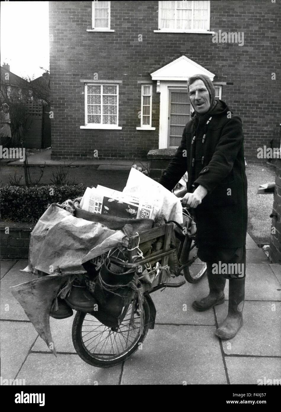 1962 - Alan Barker sets off on his 20 mile newspaper round, fully ...