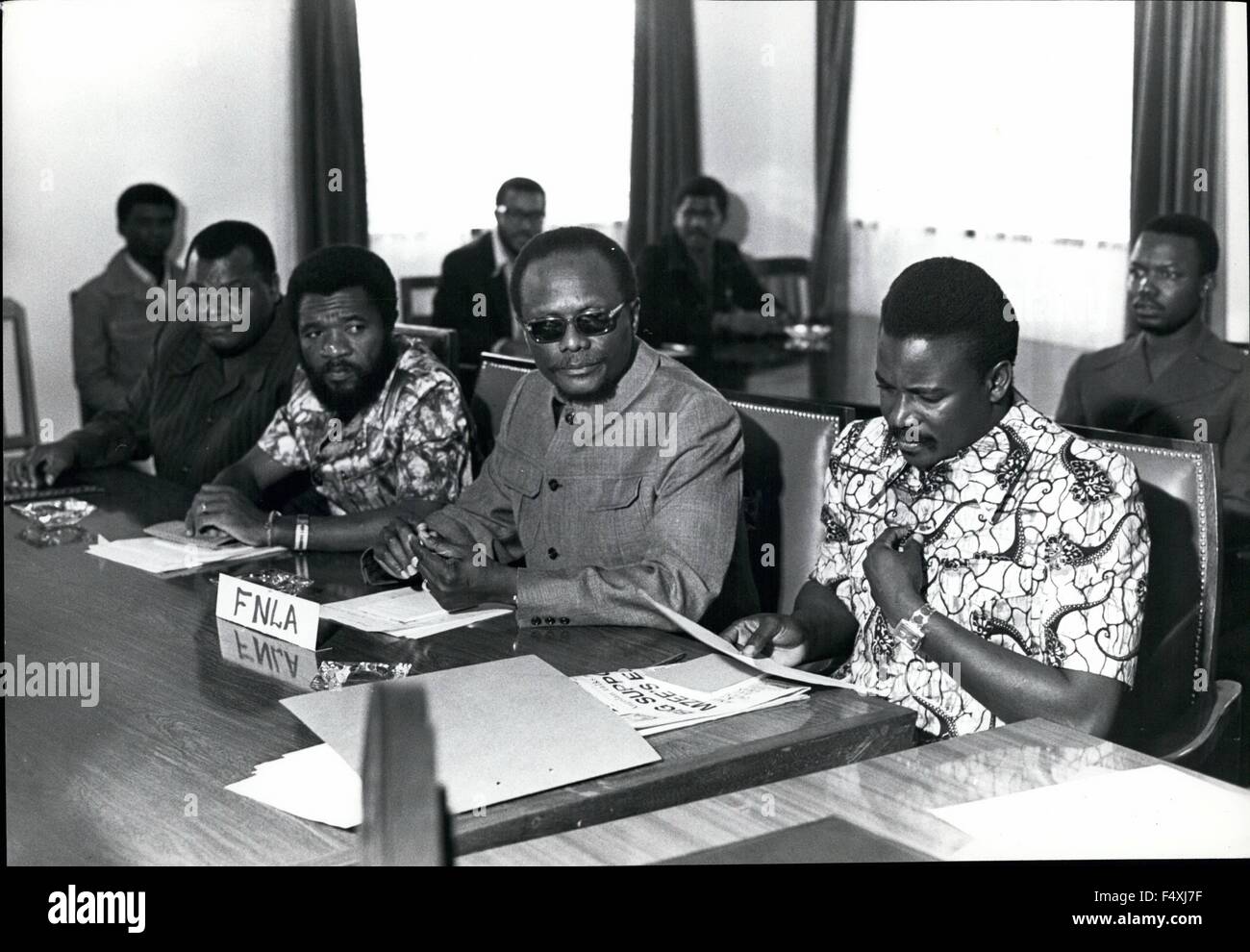 1972 - Leaders of the FNLA delegation: (L-R) Mr. Azevedo (Foreign ...