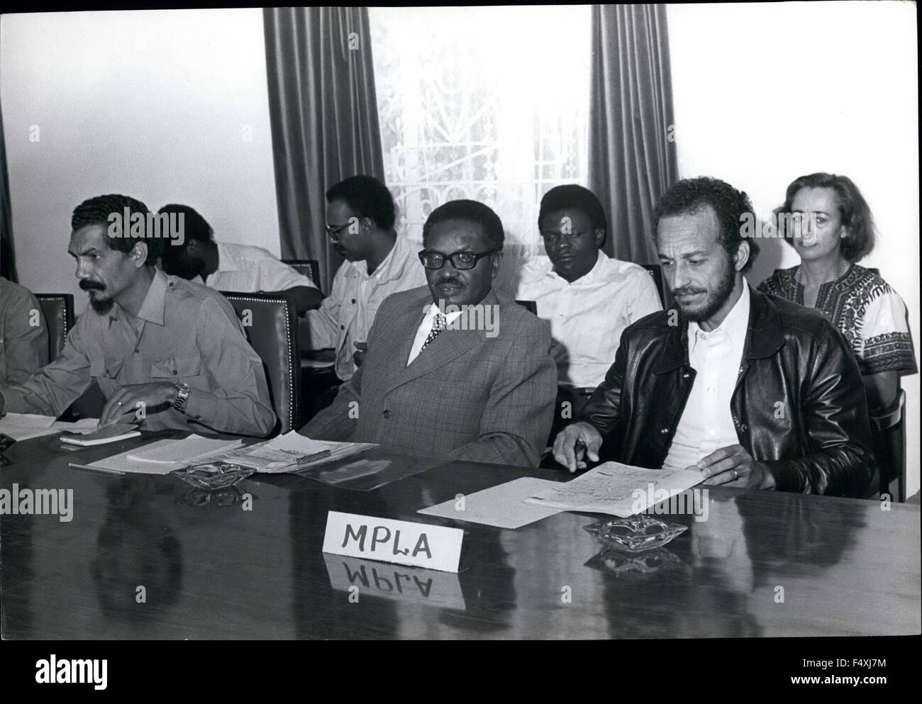 1972 - Leaders of the MPLA delegation: (L to R) Lucio Lara (member of ...