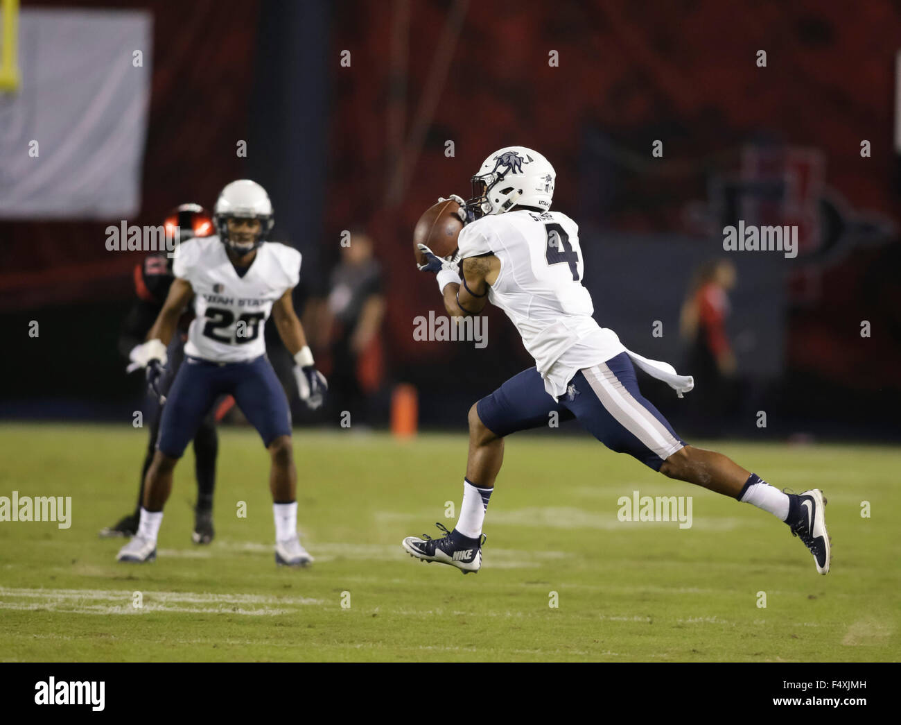 San Diego, California, USA. 23rd Oct, 2015. Utah State Aggies WR #4 ...