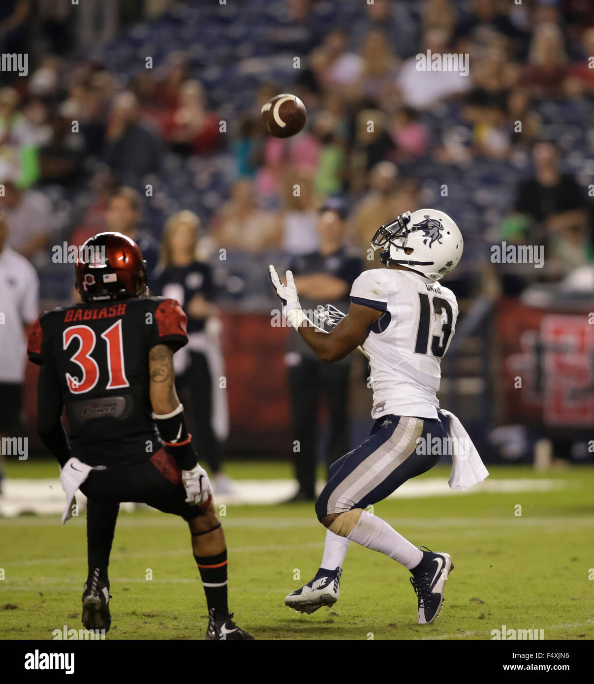 San Diego, California, USA. 23rd Oct, 2015. Utah State Aggies CB #13 ...