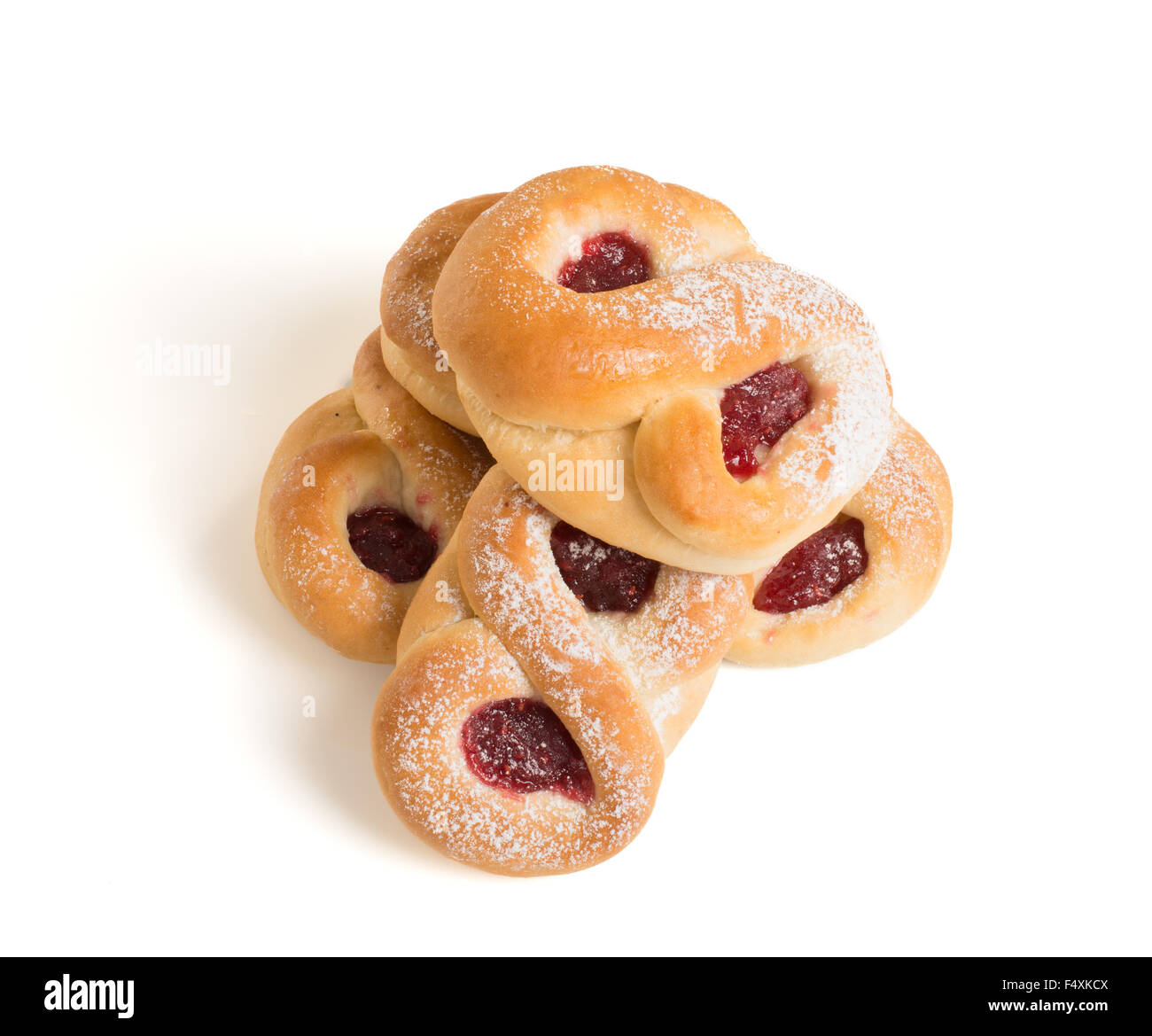 Sweet Bun with jam Stock Photo - Alamy