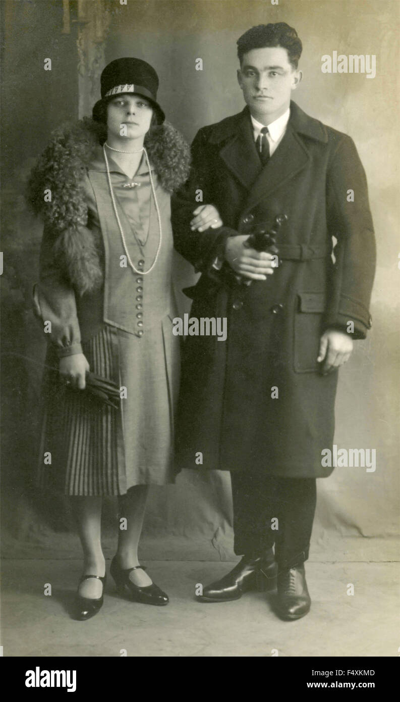 Portrait of a middle-aged pair, Italy Stock Photo - Alamy