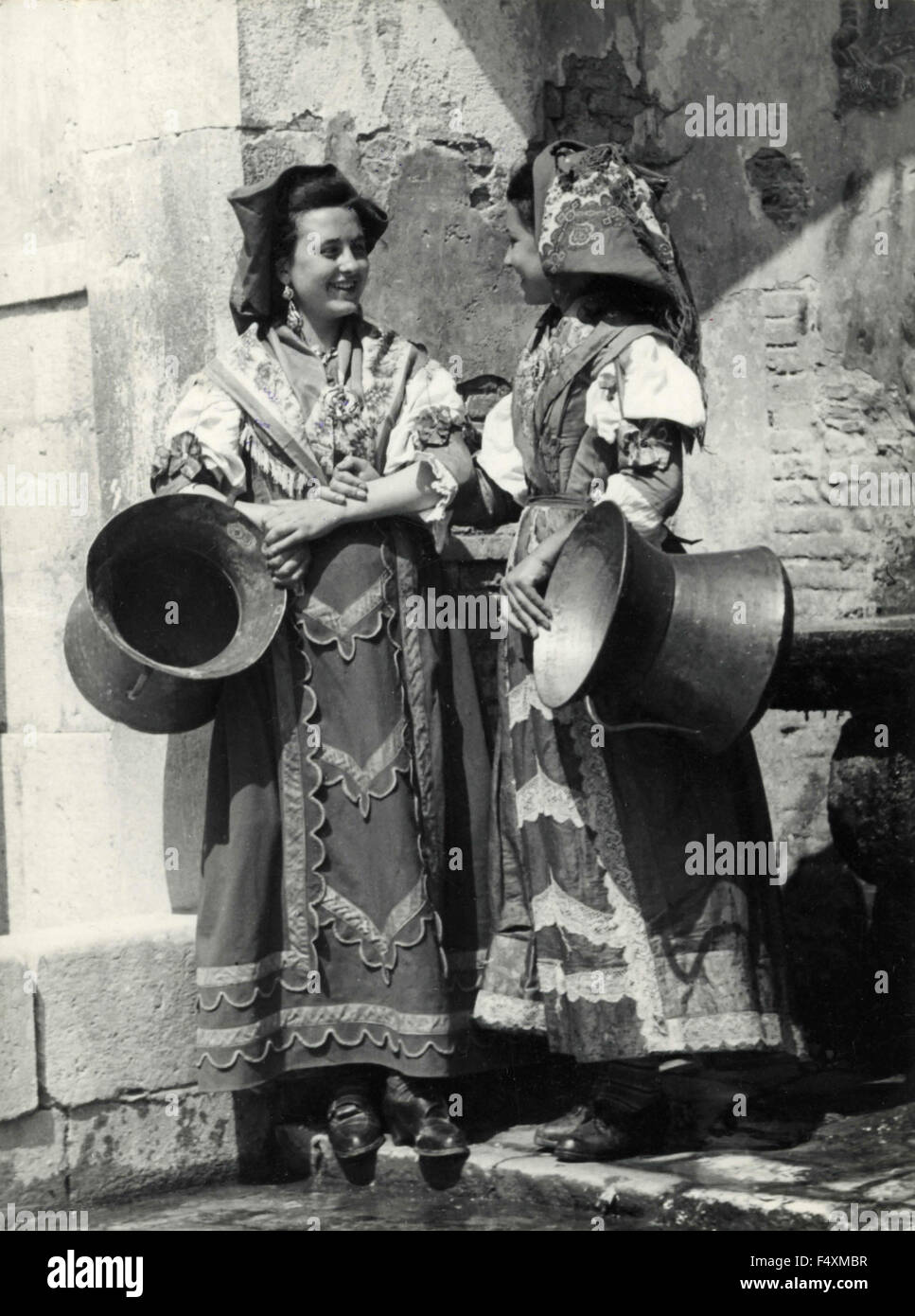 Two women wearing traditional dress of Molise, Campobasso, Molise ...