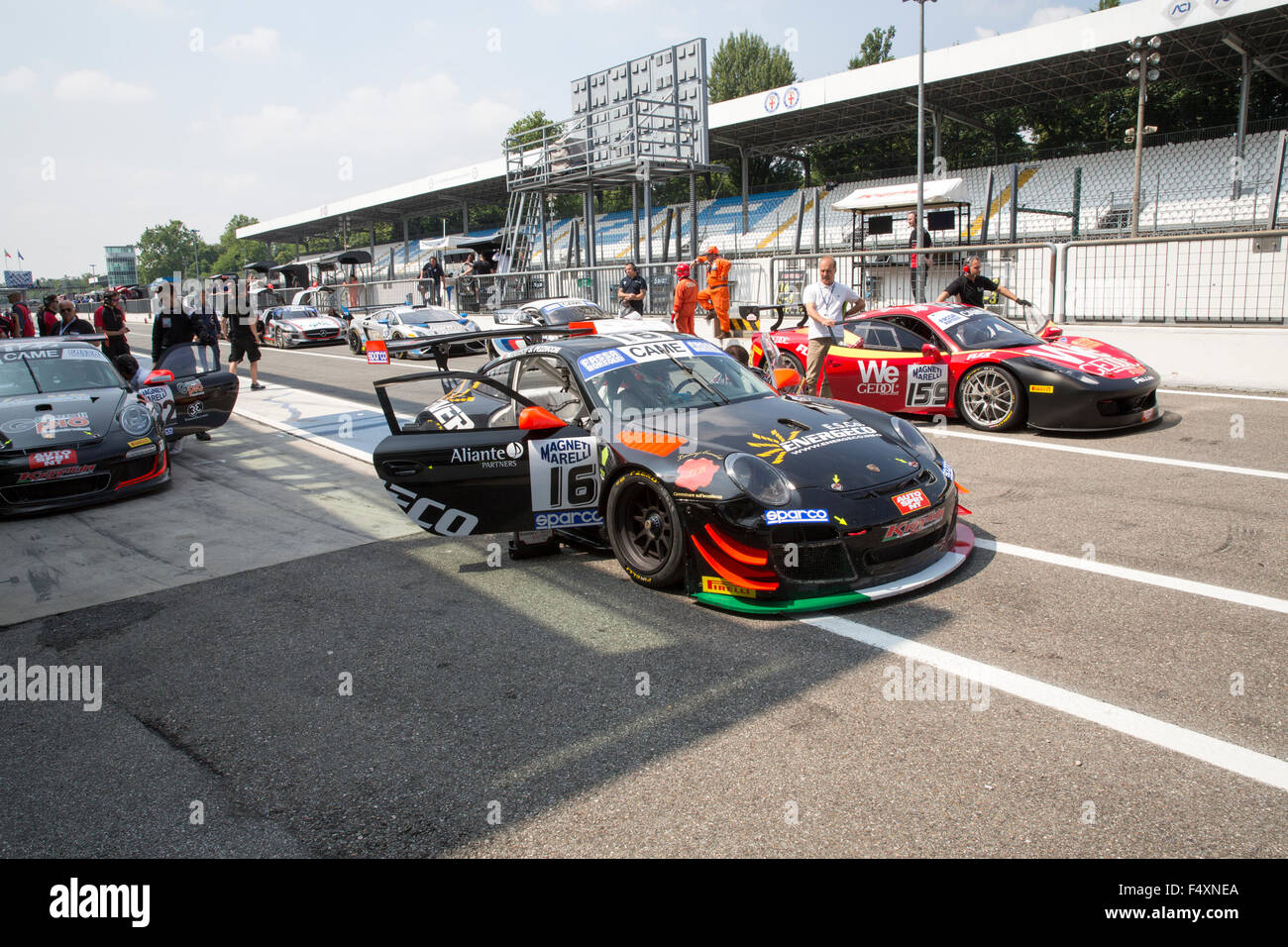 Monza, Italy - May 30, 2015: Porsche 911 Gt3 R of Kripton Motorsport ...