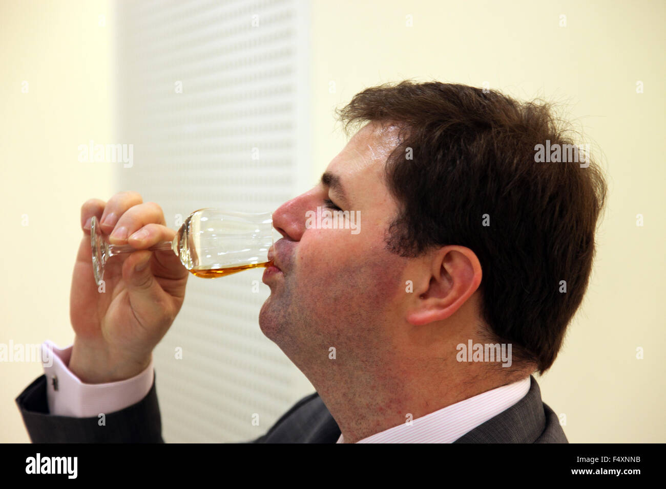 Renaud de Gironde member of Hennessy Tasting Panel sampling cognac ...