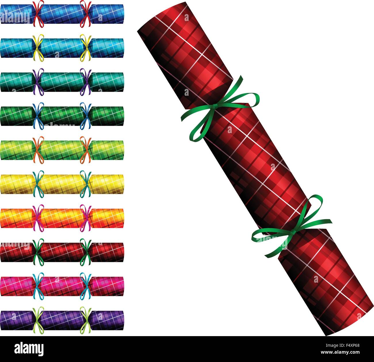 Tartan Christmas cracker set in vector format Stock Vector Image & Art ...