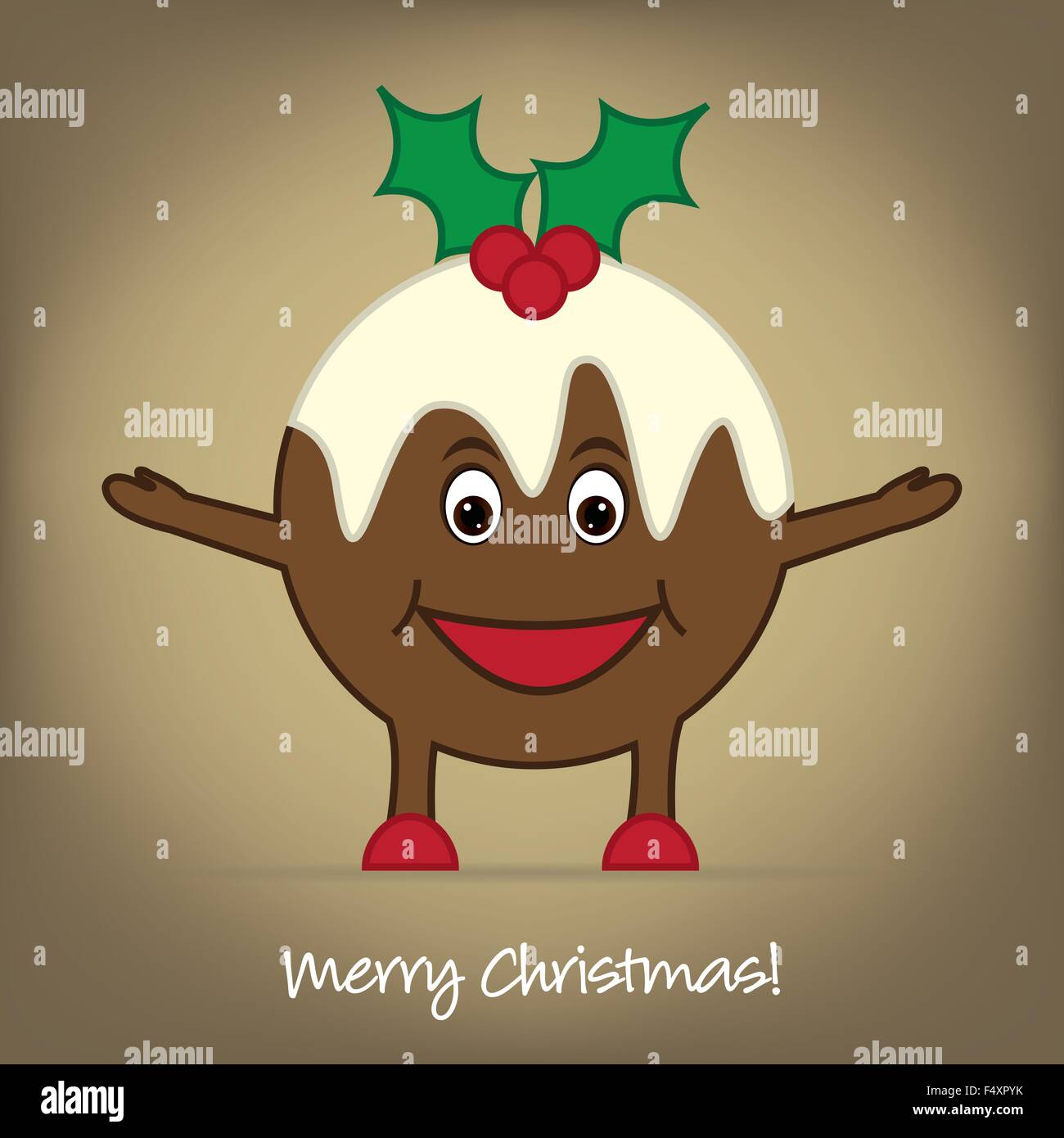 Cartoon christmas pudding hi-res stock photography and images - Alamy