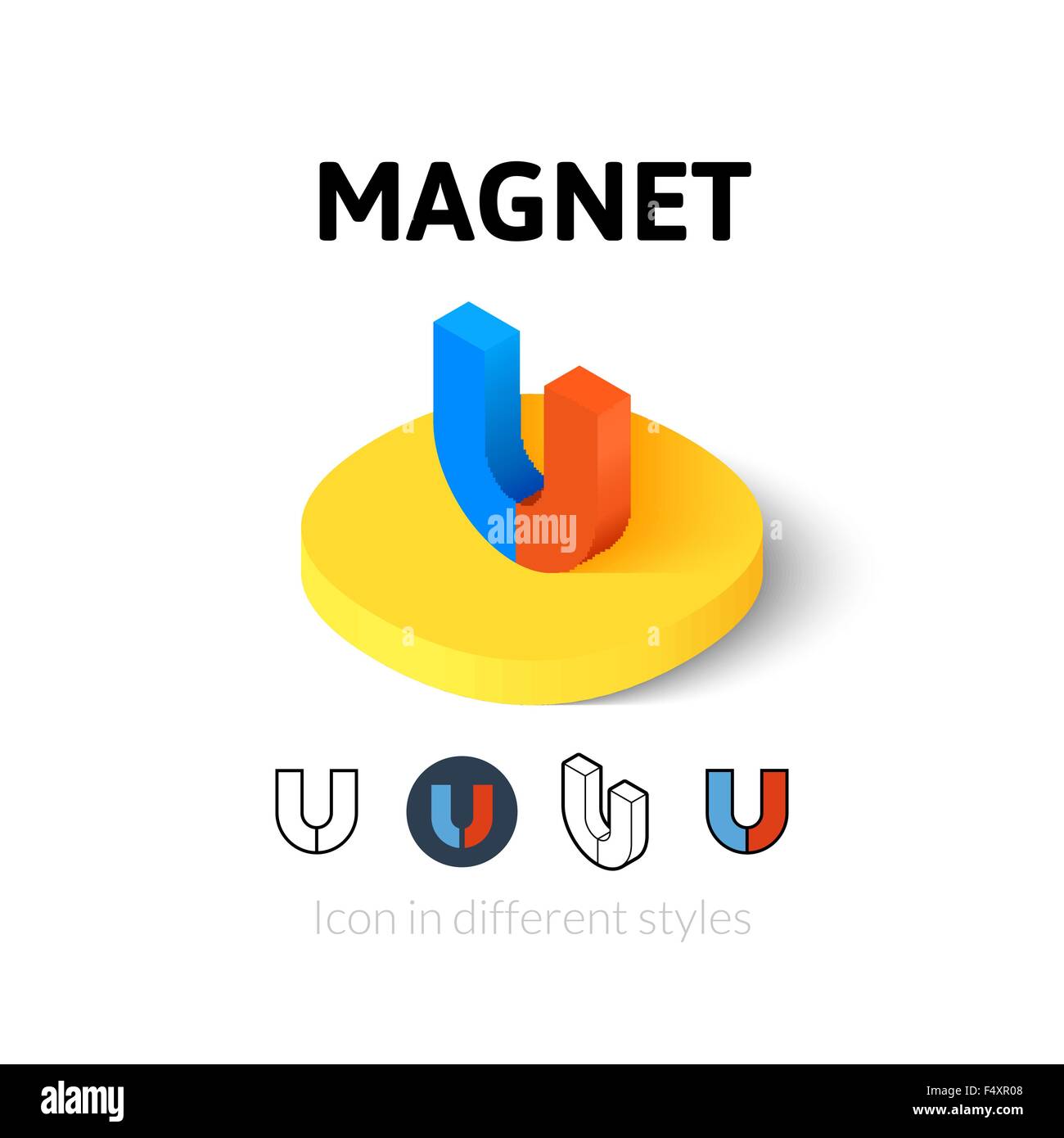 Magnet icon in outline Cut Out Stock Images & Pictures - Alamy