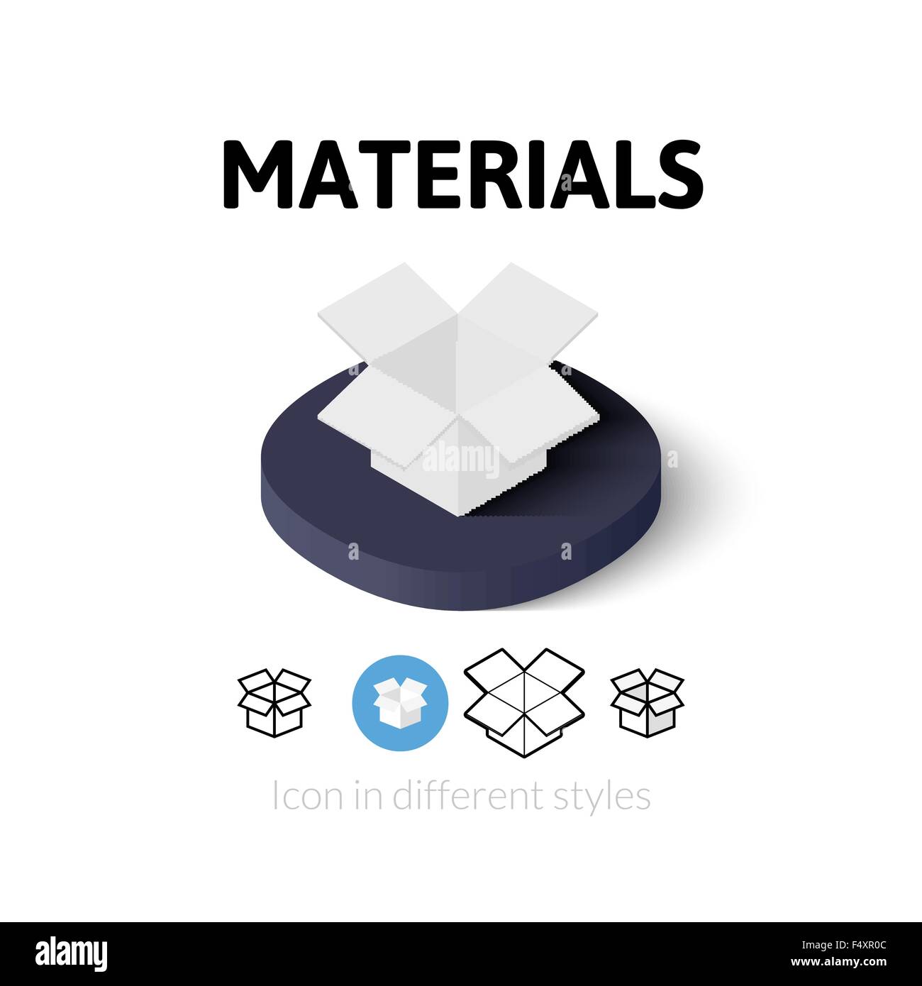 Materials icon in different style Stock Vector Image & Art - Alamy