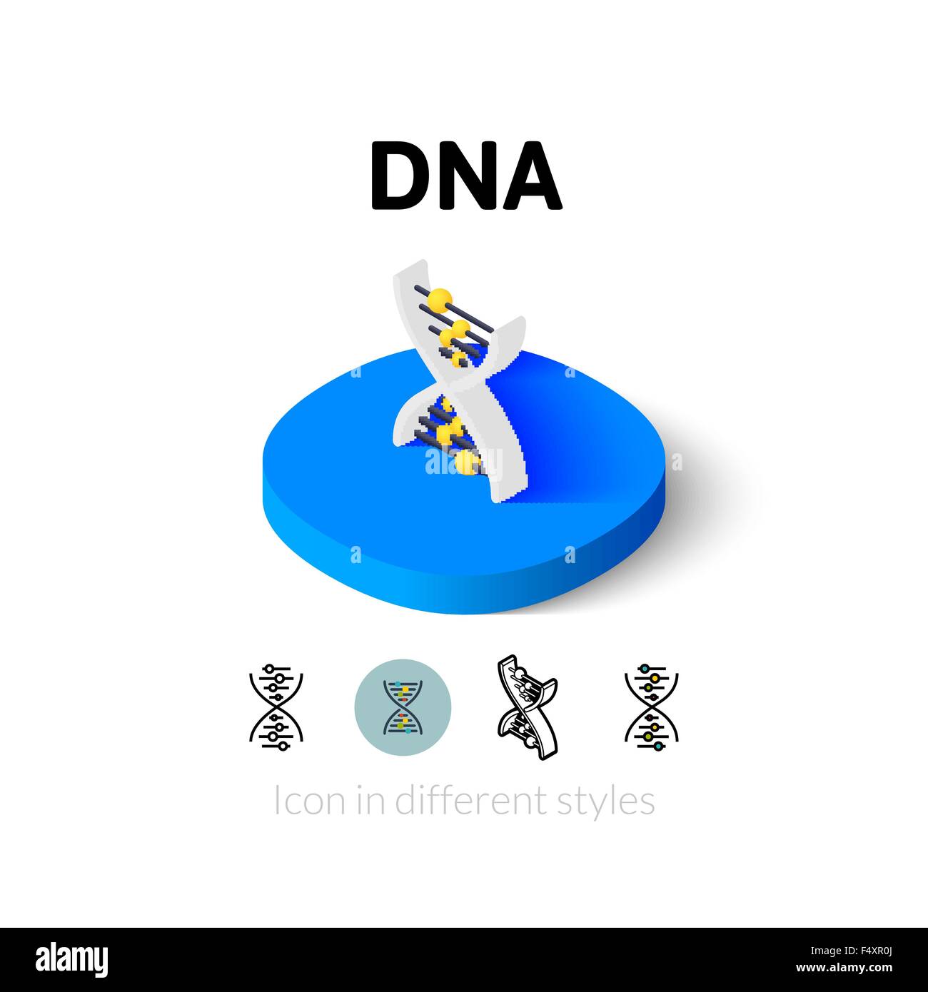 DNA icon in different style Stock Vector Image & Art - Alamy