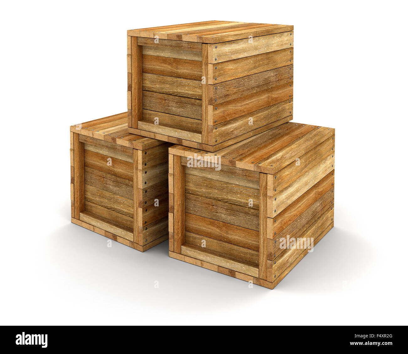 Wooden crate (clipping path included Stock Photo - Alamy