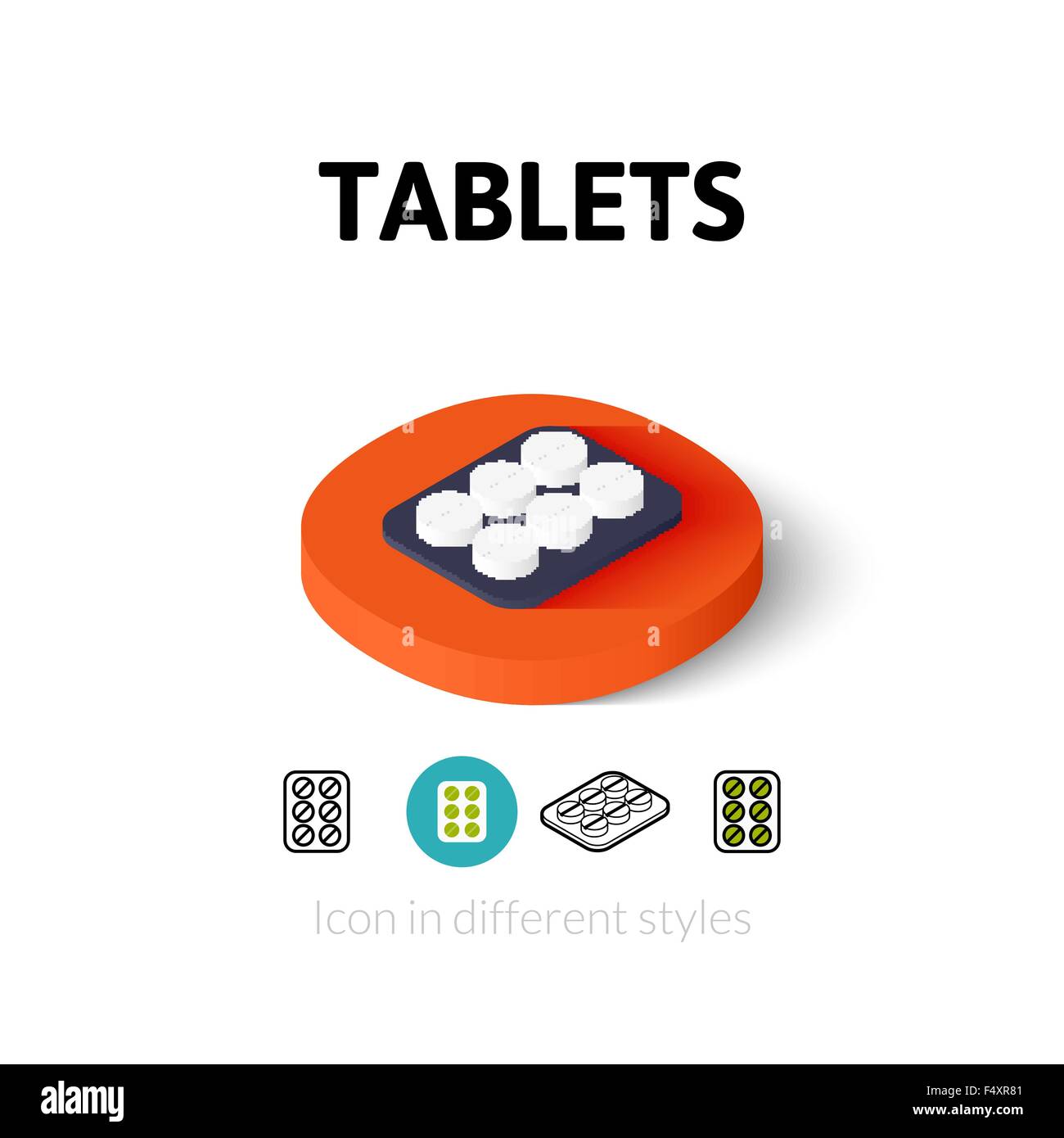 Medicine tablets icon outline Stock Vector Images - Alamy
