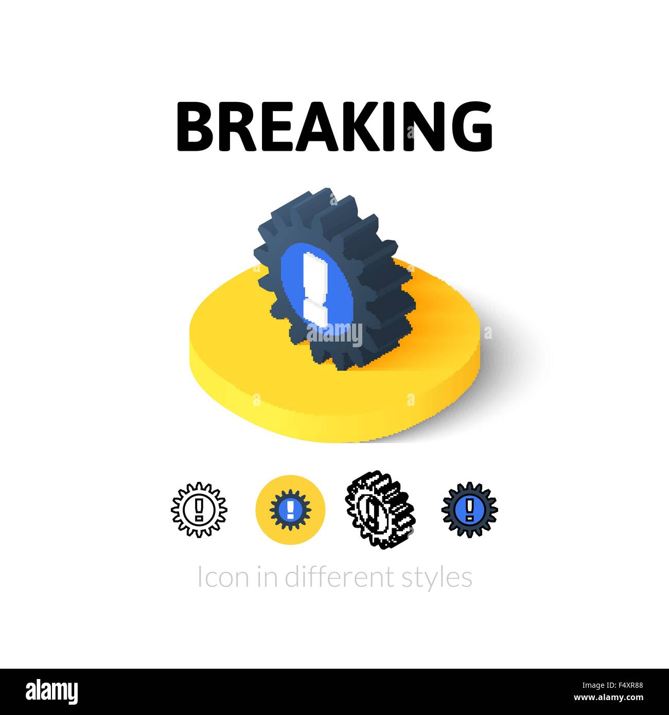 Breaking icon in different style Stock Vector Image & Art - Alamy
