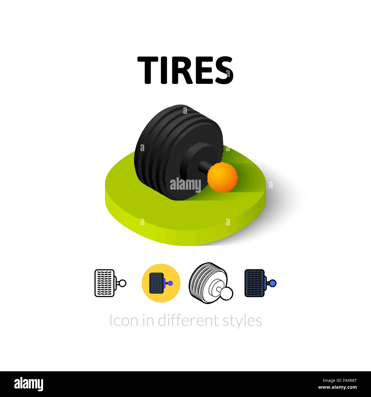 Tires in color Stock Vector Images - Alamy
