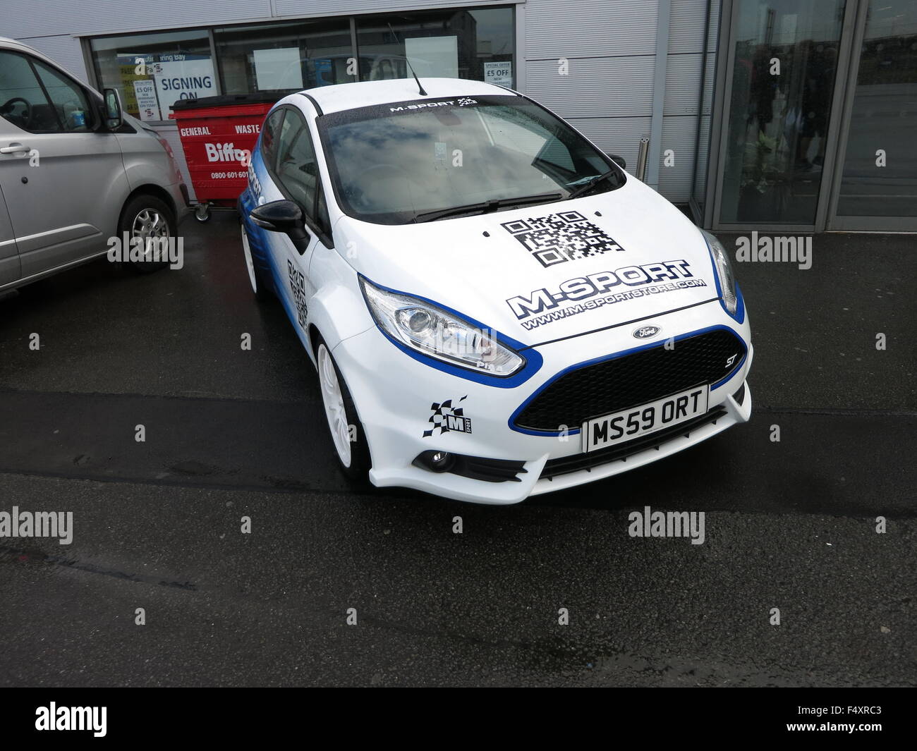 Ford Fiesta RS WRC world rally Car 2015 driven by Elfyn Evans and co ...