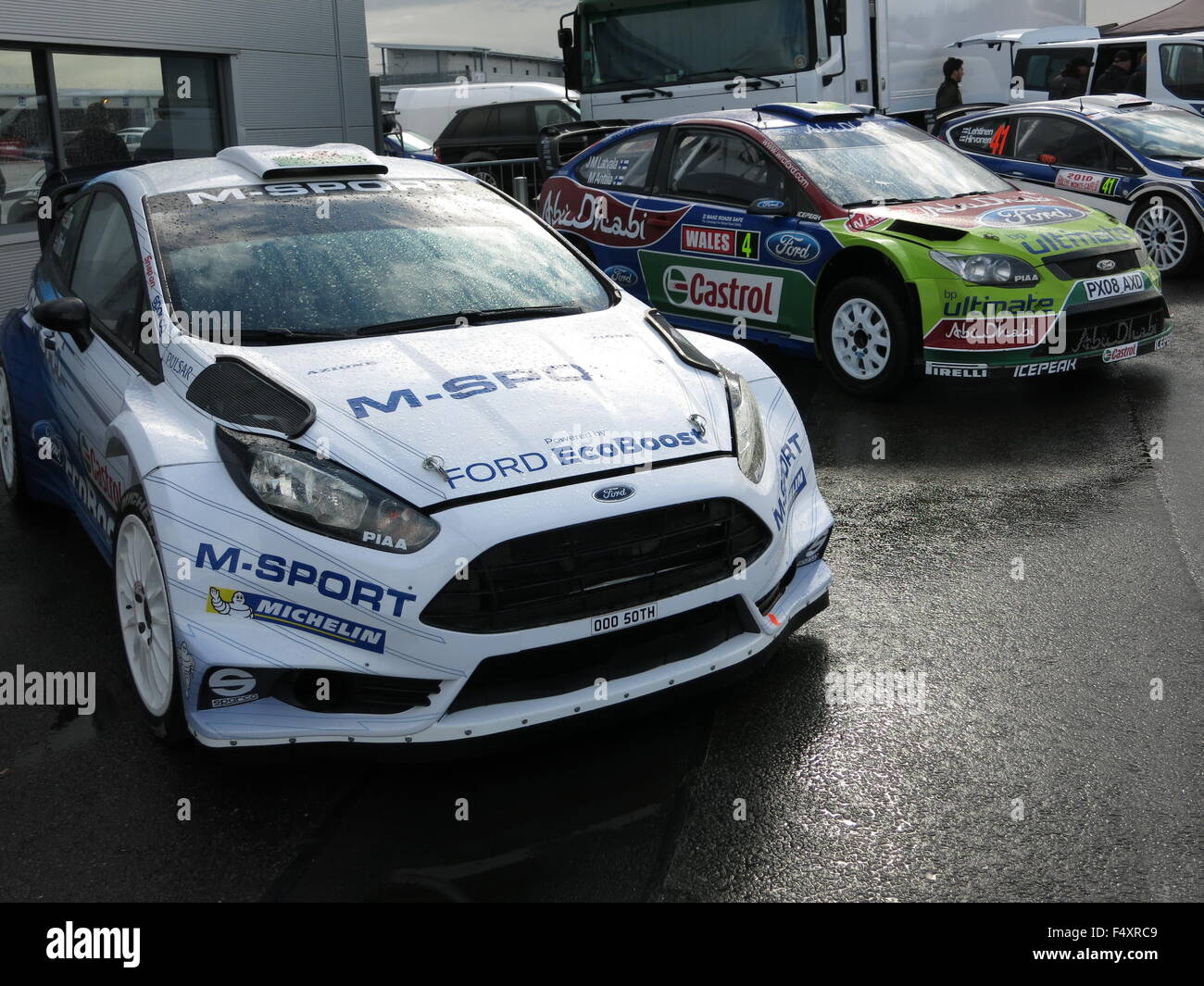 Ford Fiesta RS WRC world rally Car 2015 driven by Elfyn Evans and co ...