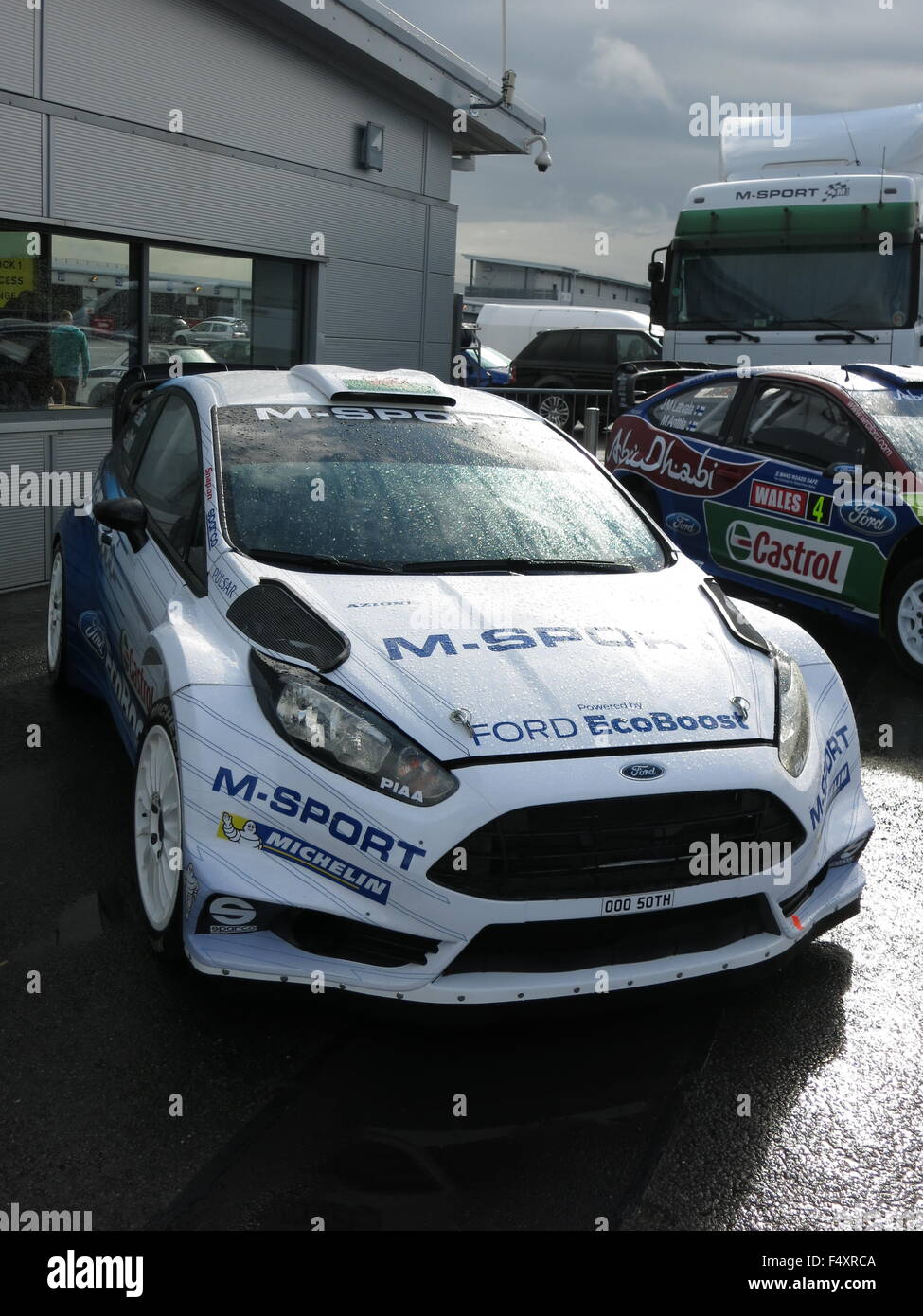 Ford Fiesta RS WRC world rally Car 2015 driven by Elfyn Evans and co ...