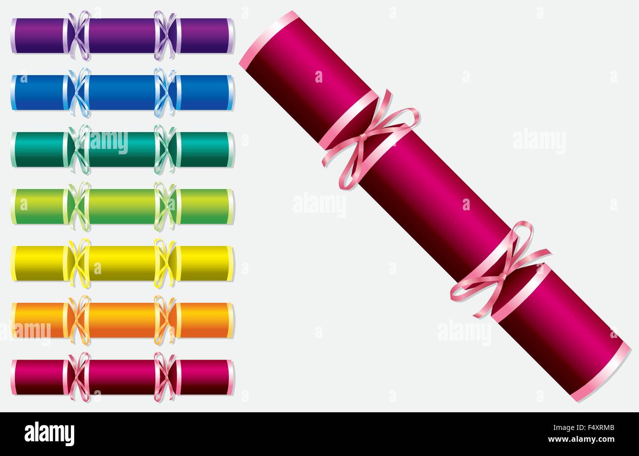 Bright retro Christmas crackers in vector format Stock Vector Image ...