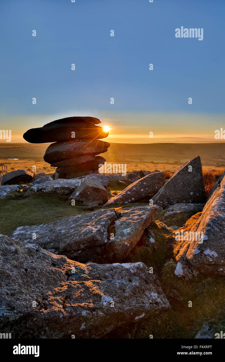 Cheesewring; Sunset; Bodmin Moor; Cornwall; UK Stock Photo - Alamy