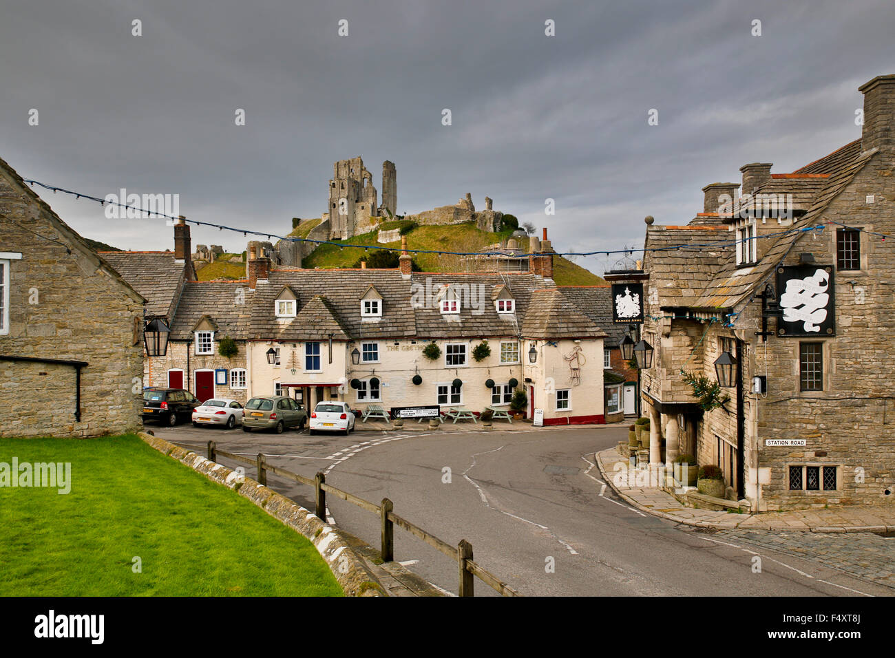 Corfe; Village and Castle; Dorset; UK Stock Photo - Alamy