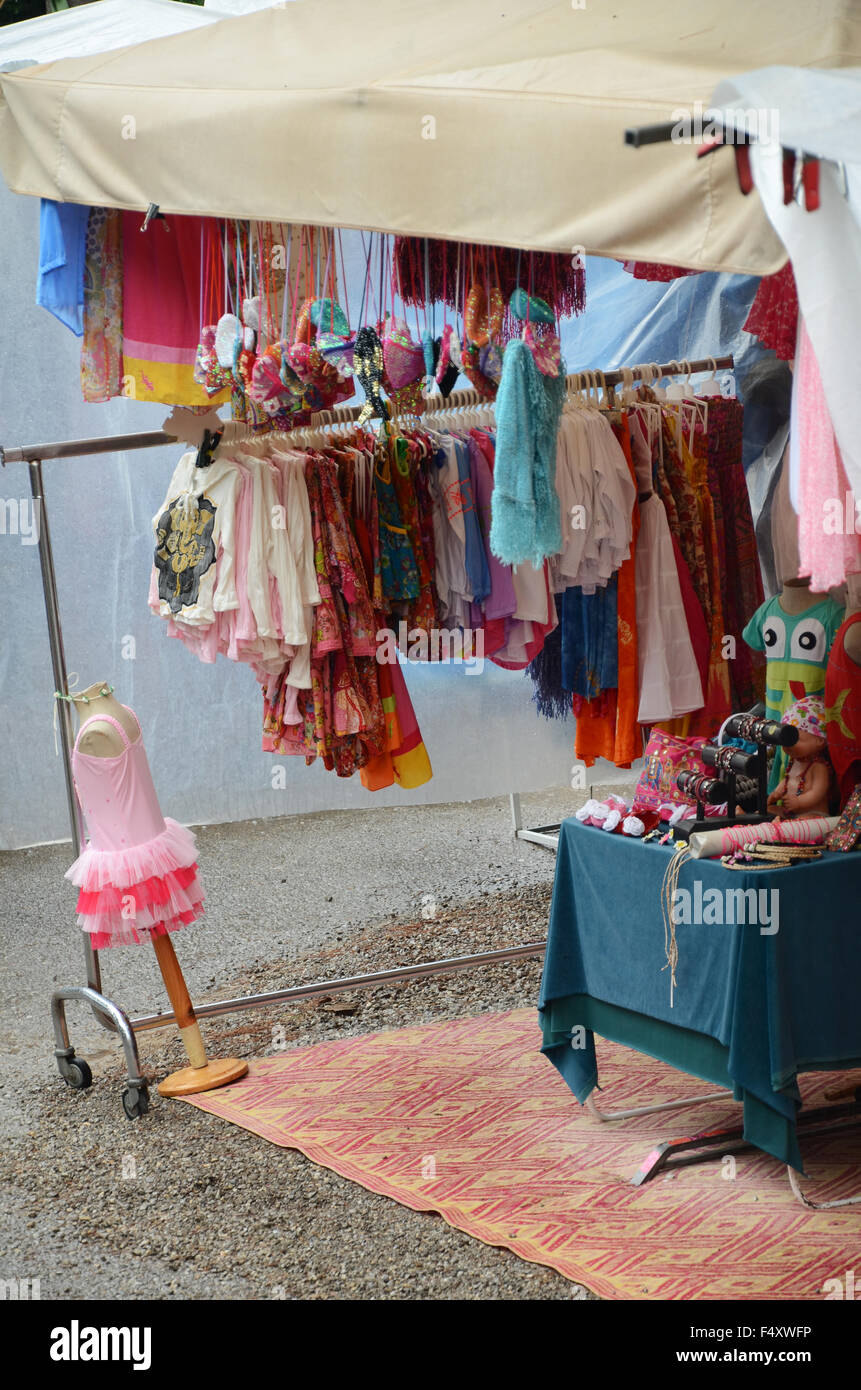 Punta Arabi, hippy market at Es Canar on Ibiza Stock Photo - Alamy