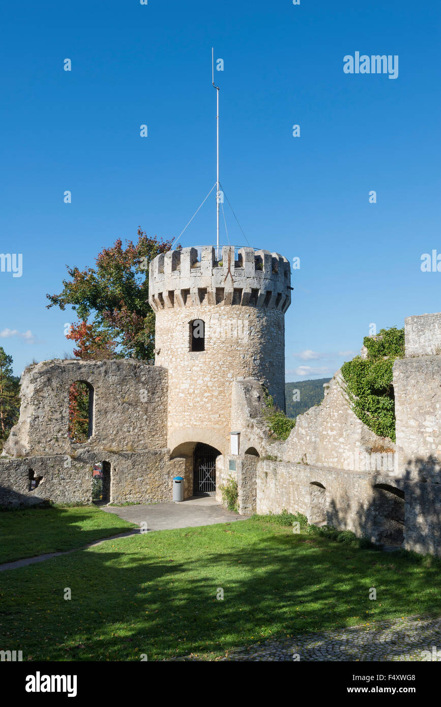 Homberg castle ruins in Tuttlingen, Baden-Württemberg, Germany Stock ...