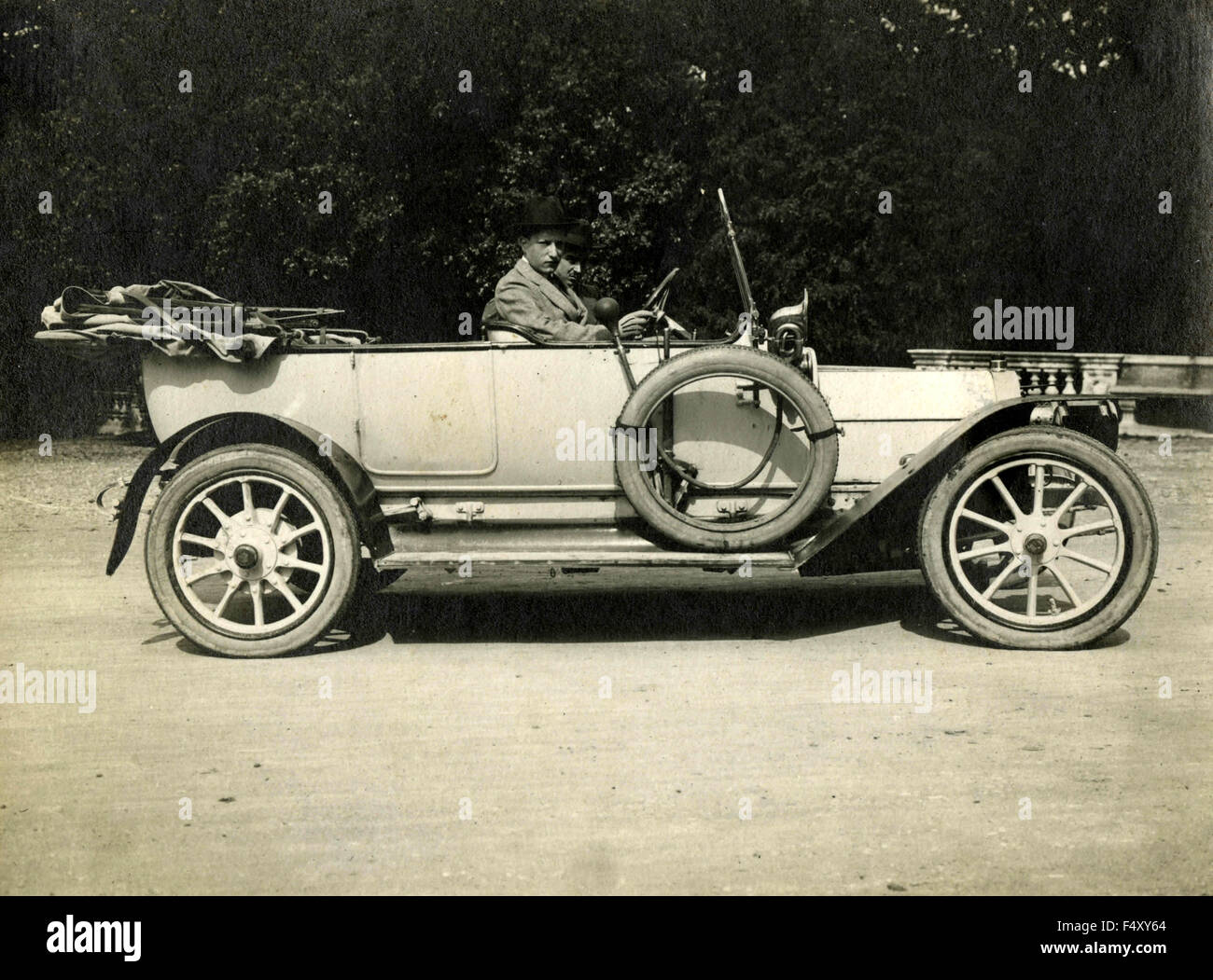 White car cabrio 10s, Italy Stock Photo - Alamy