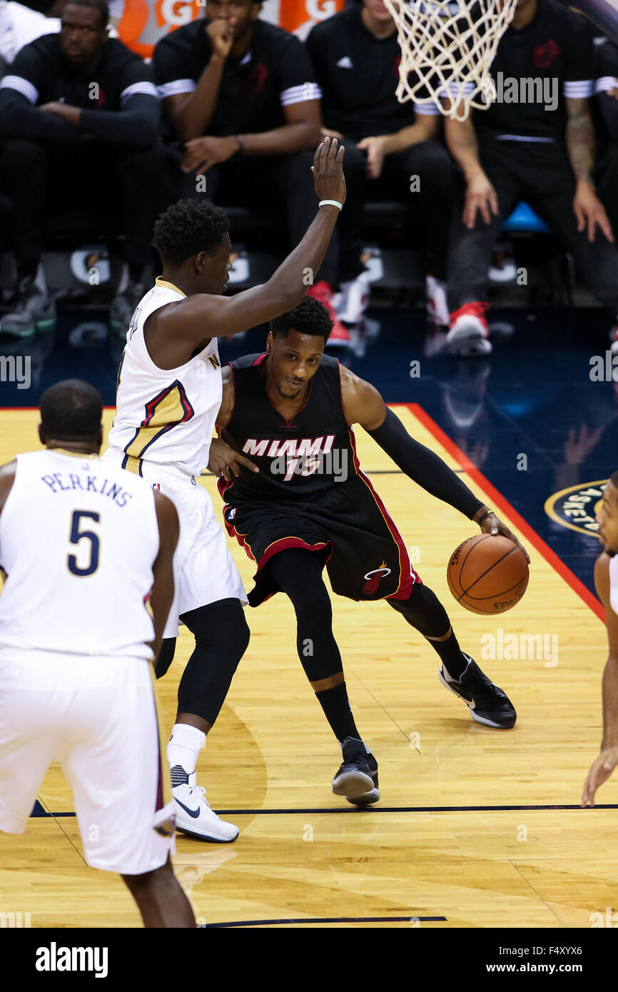 New Orleans, LA, USA. 23rd Oct, 2015. Miami Heat guard Mario Chalmers ...