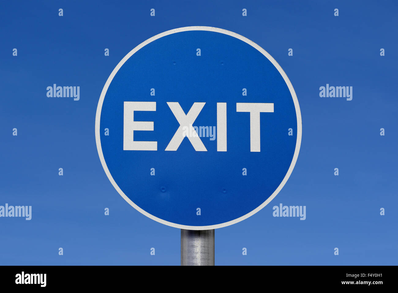 Exit Sign, UK Stock Photo - Alamy