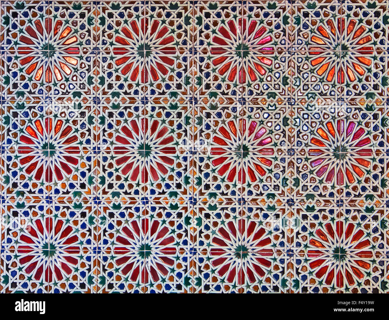 Pattern of ancient Italian ceramics tiles with glazed surface Stock ...