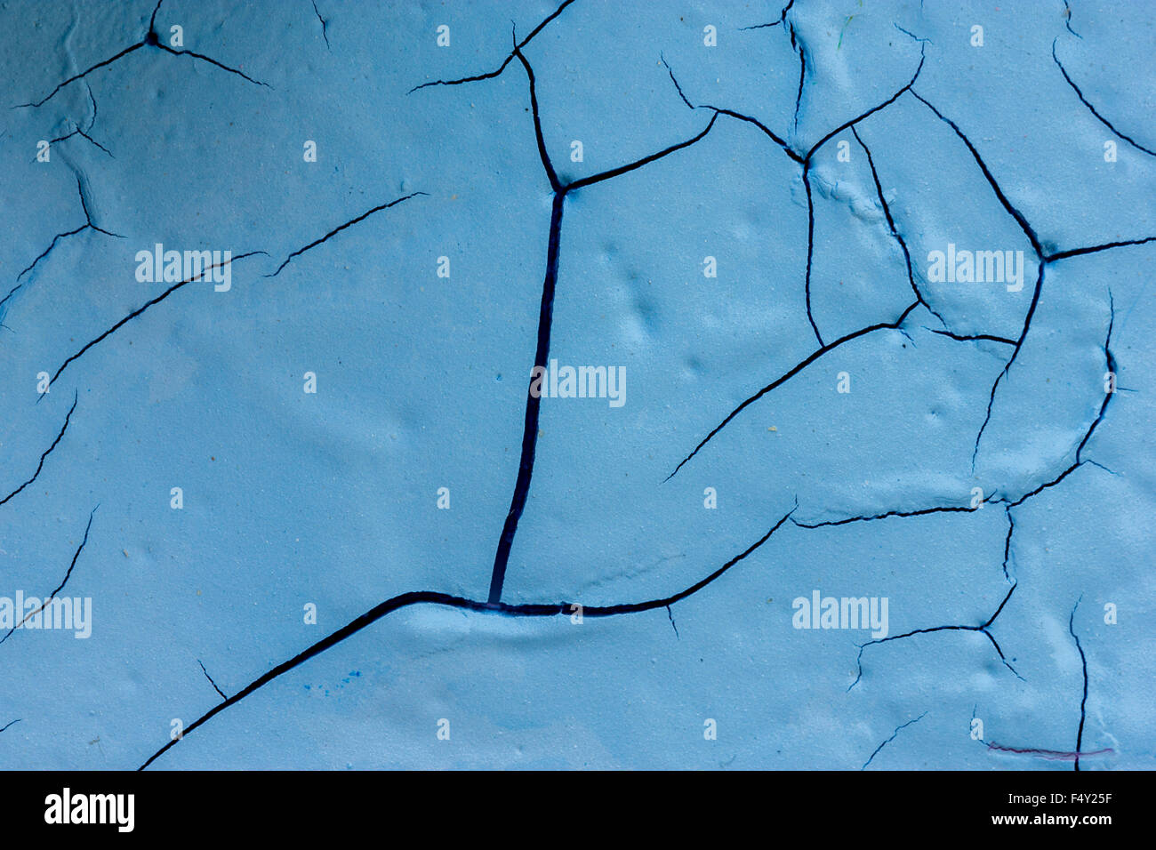dry blue paint with crack Stock Photo - Alamy