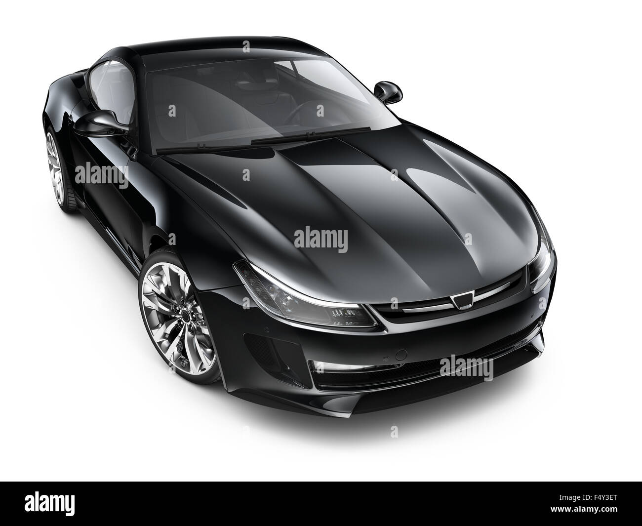 Black sports car Cut Out Stock Images & Pictures - Alamy