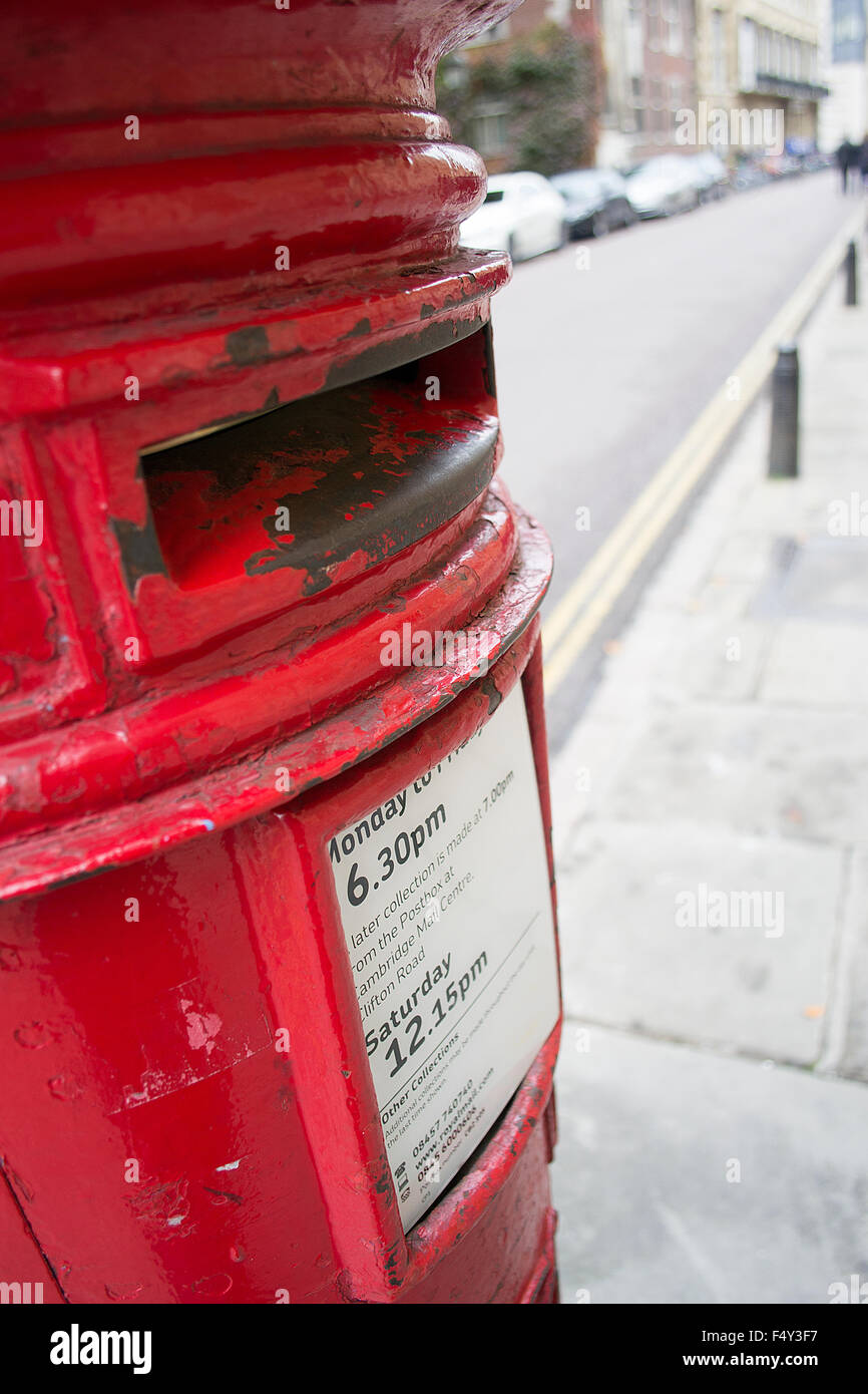 A Red Letterbox on a Street Stock Photo - Alamy