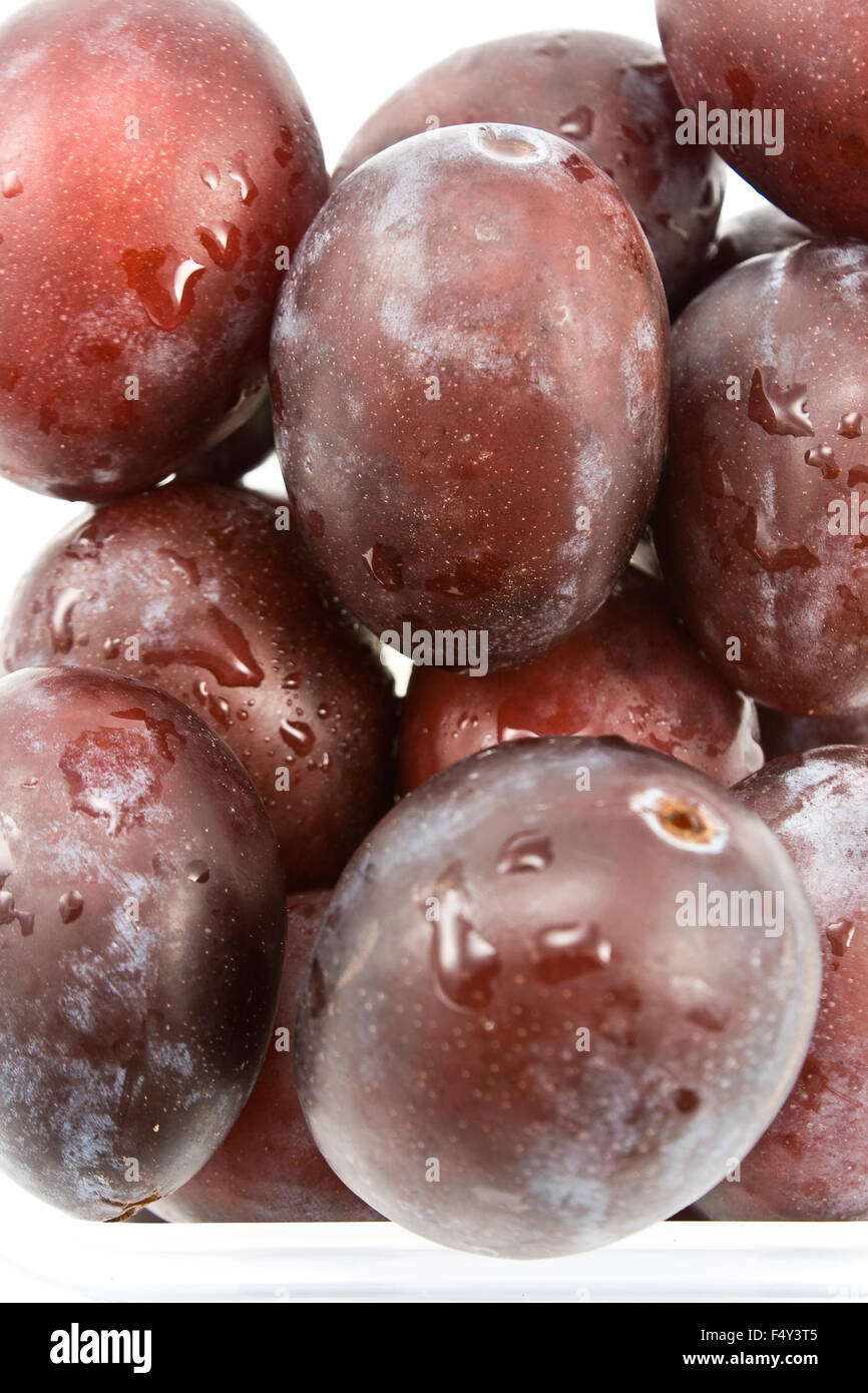 Stack of fresh plums Stock Photo - Alamy