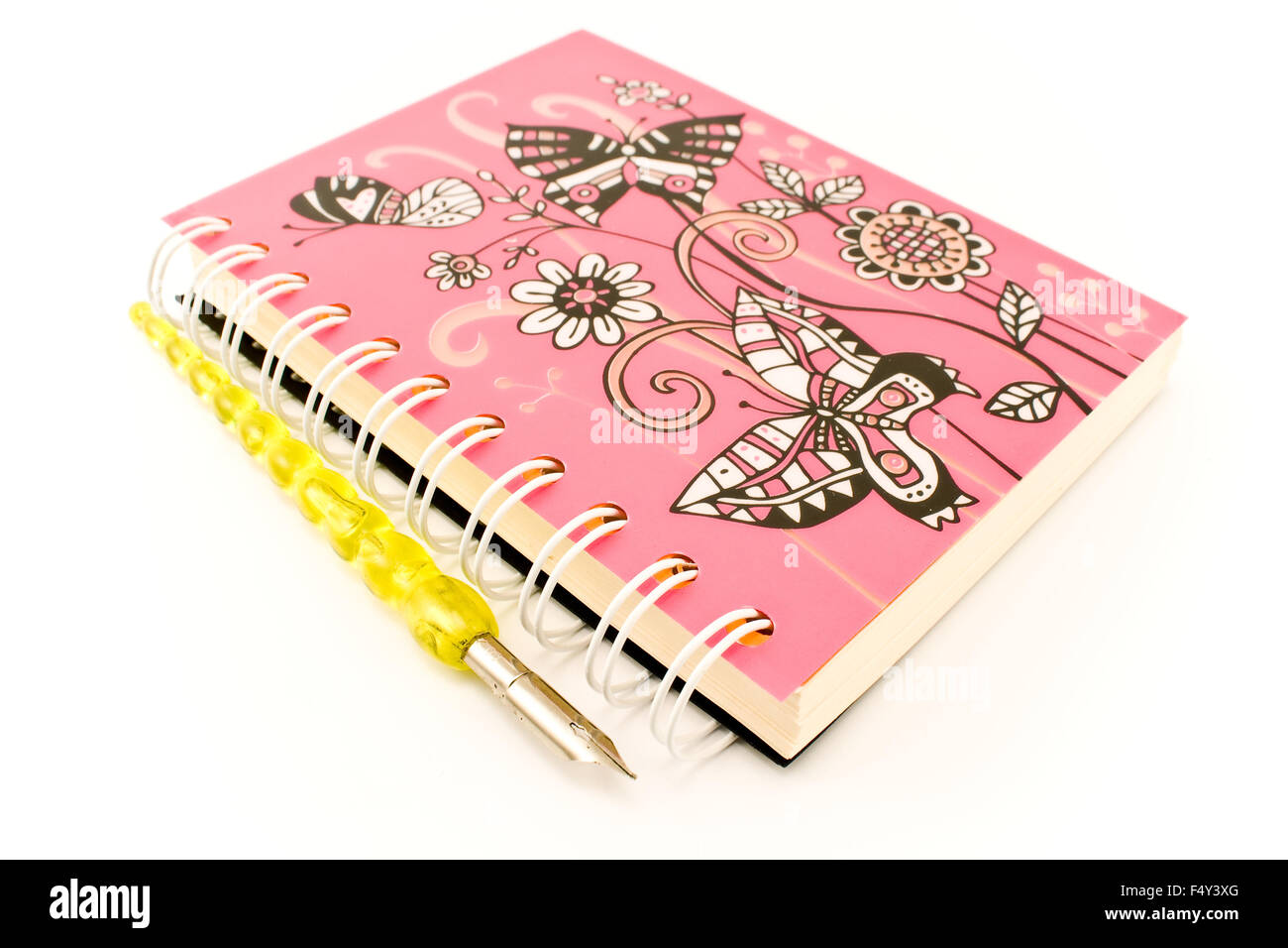 Blank spiral notebook pen Cut Out Stock Images & Pictures - Alamy