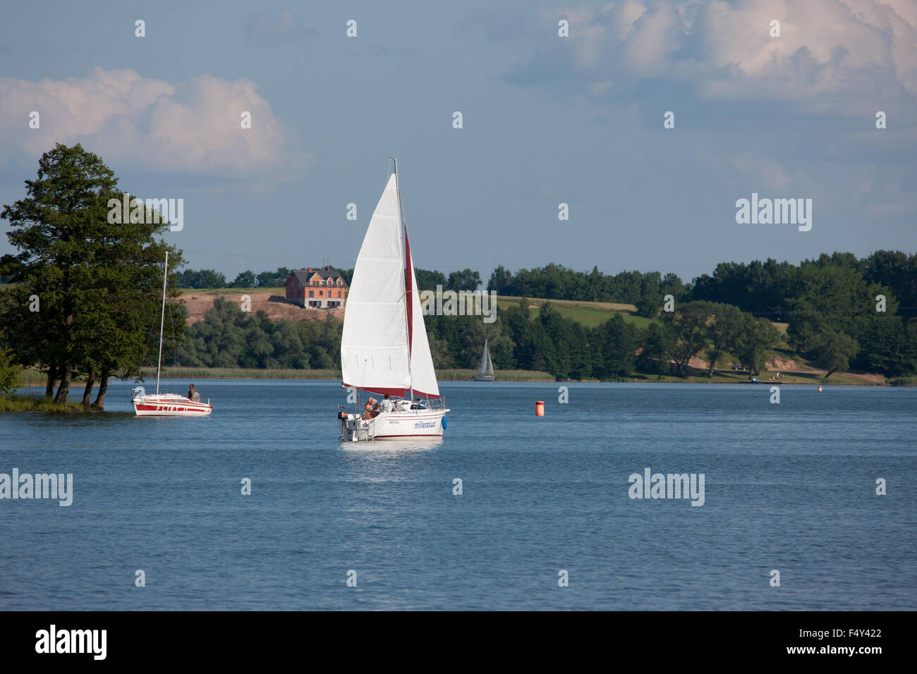 Sailboats in Masuria - Masurian Lakeland Stock Photo - Alamy