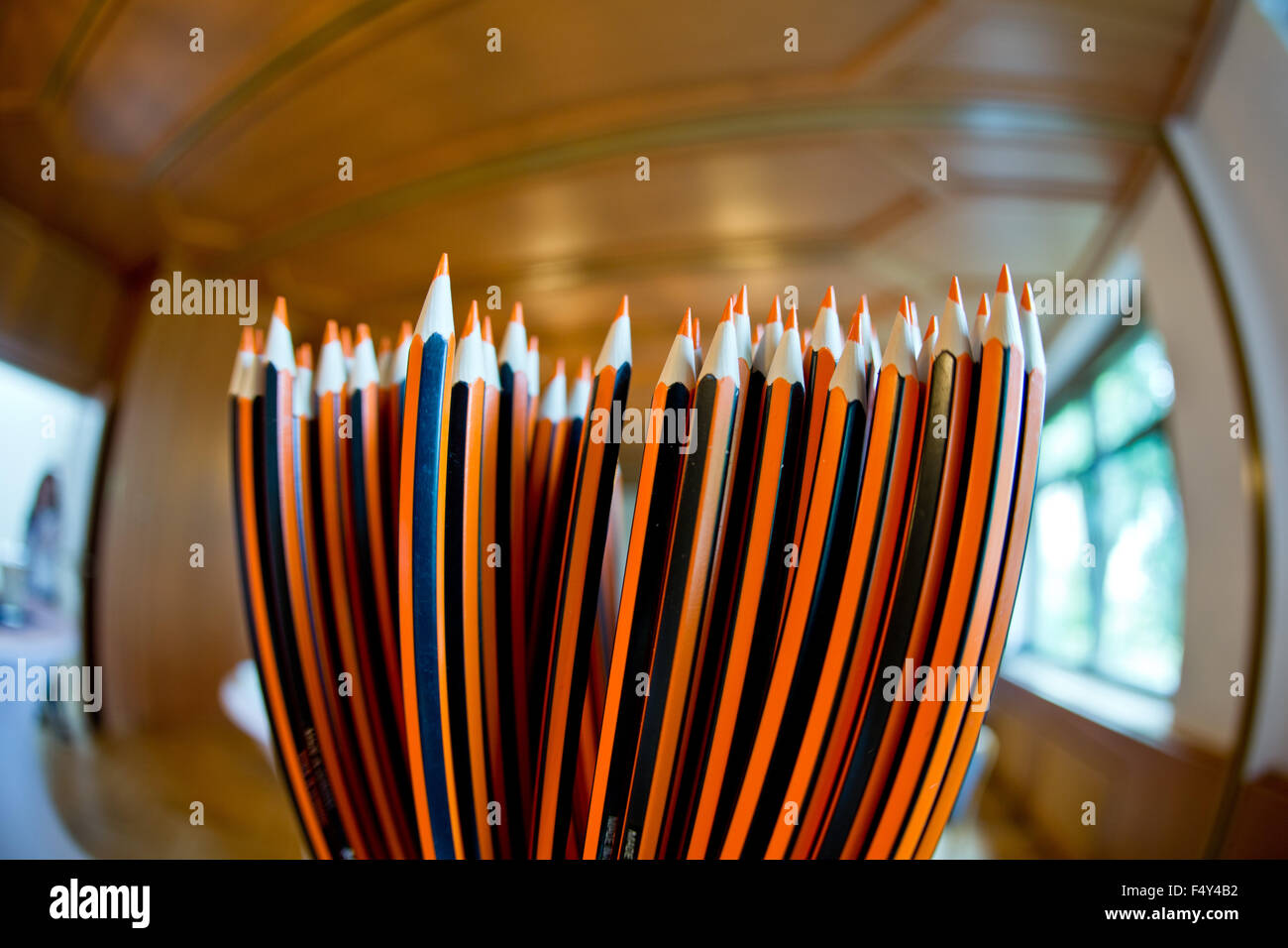 Nuernberg, Germany. 5th Aug, 2015. Coloured pencils from the pencil ...