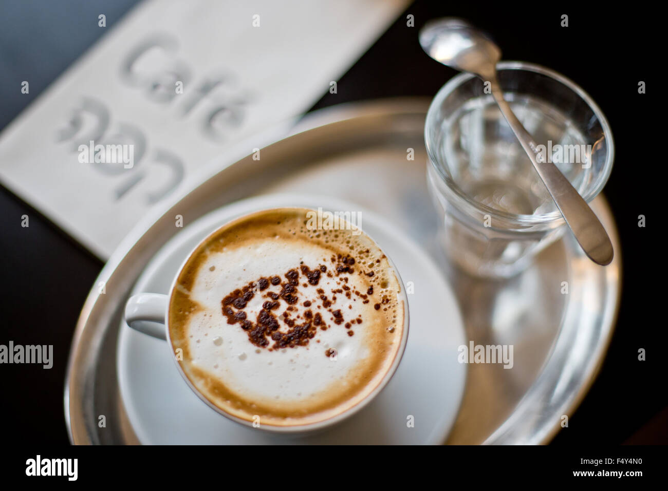 Fuerth, Germany. 6th May, 2015. The word 'Coffee' in Hebrew and French ...