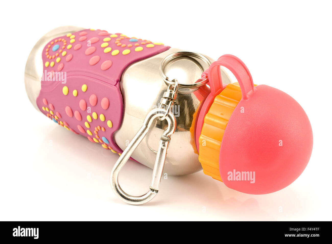 Colorful aluminum water flask isolated on white Stock Photo - Alamy