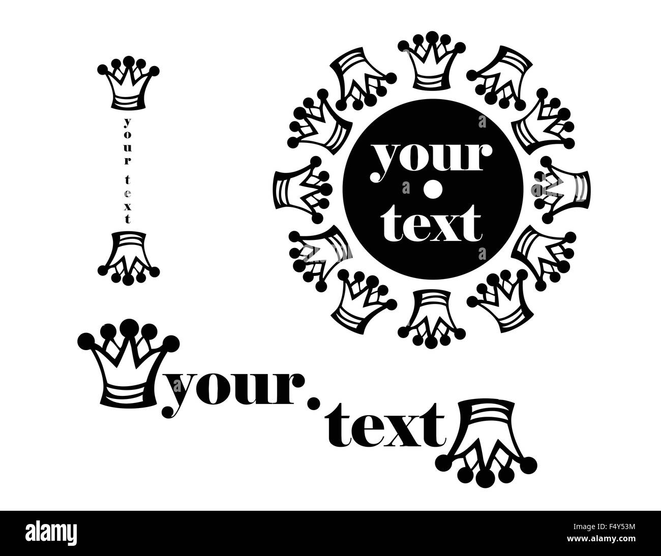 set logo or label with crown Stock Vector Image & Art - Alamy