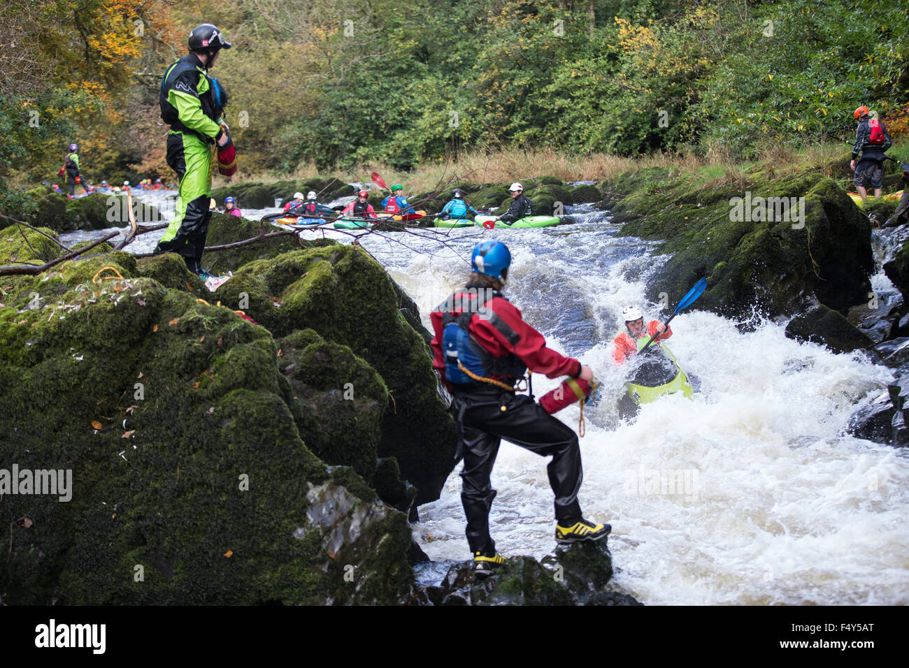 Henllan, Ceredigion, Wales, UK. 24th Oct, 2015. The annual Teifi Tour ...