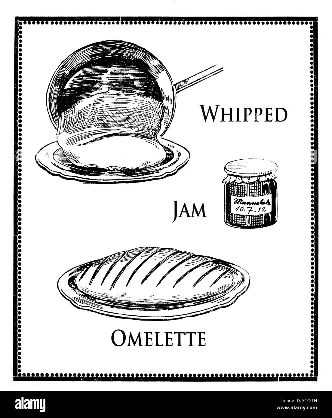 Restaurant jam Black and White Stock Photos & Images - Alamy