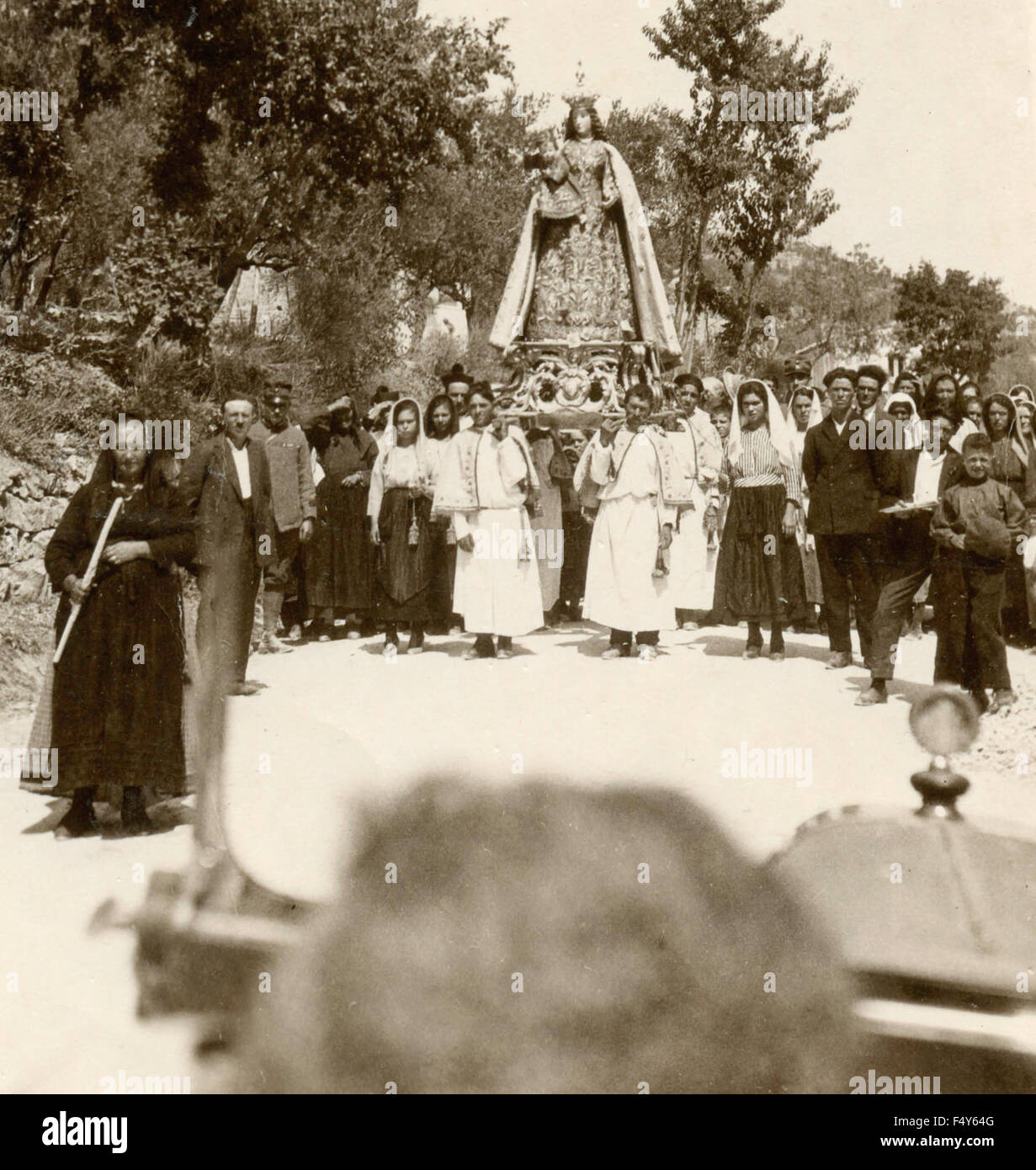 Religious procession with the statue, Italy Stock Photo - Alamy