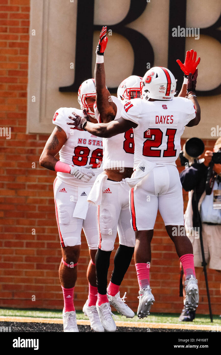 Winston-Salem, NC, USA. 24th Oct, 2015. wide receiver Maurice Trowell ...