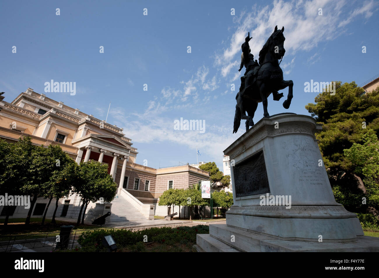 Wide view of Greek General and liberator Theodoros Kolokotronis on his ...